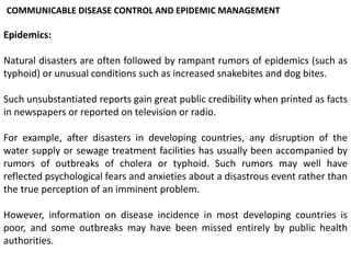 Public health in disaster | PPTX