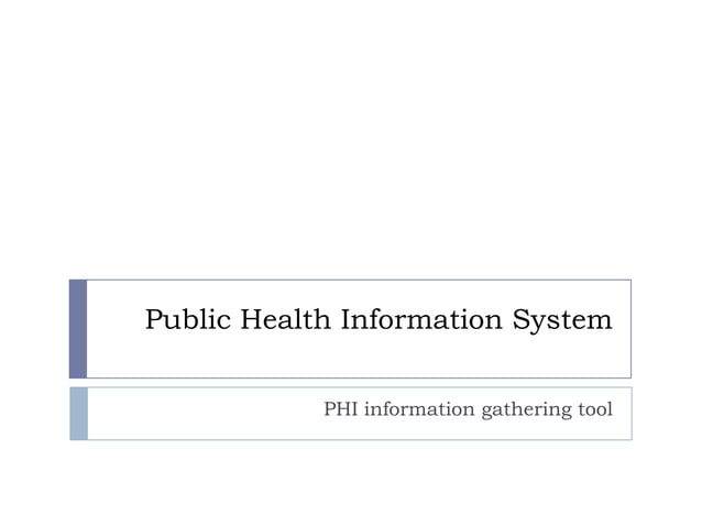 Public health information system | PPTX | Databases | Computer Software ...