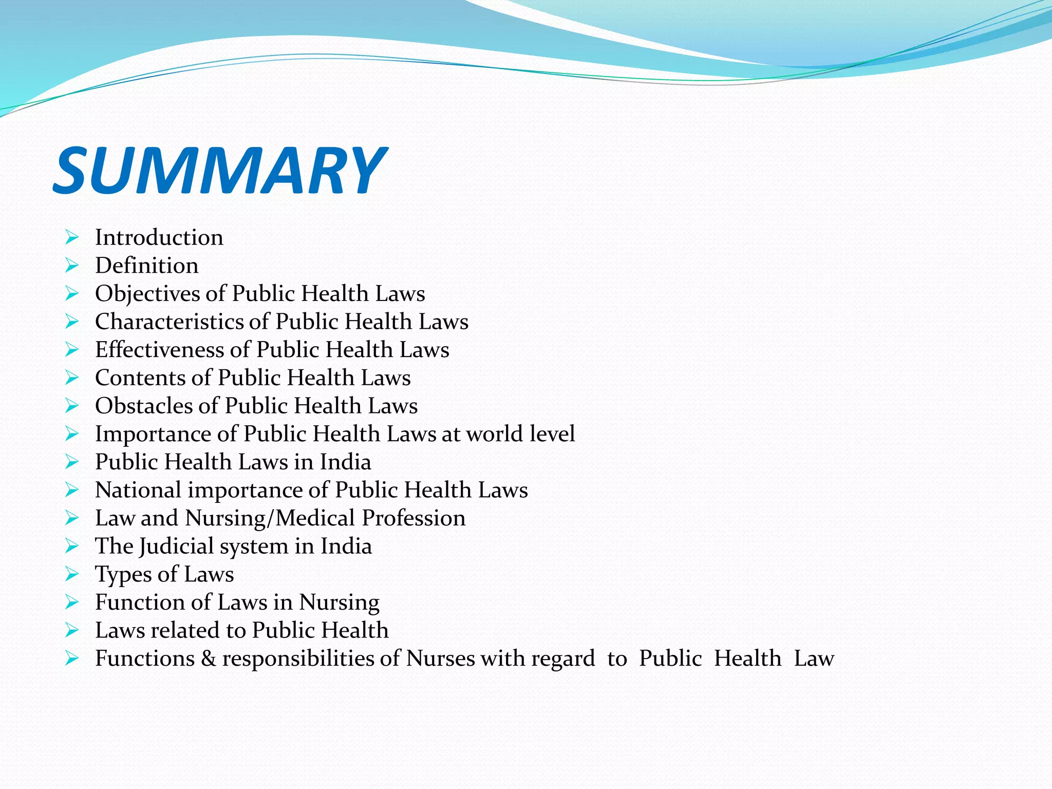 Public health laws | PPTX