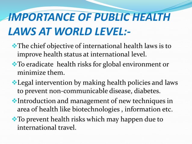 Public health laws | PPTX | Infectious Diseases | Diseases and Conditions