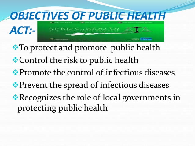 Public health laws | PPTX | Infectious Diseases | Diseases and Conditions