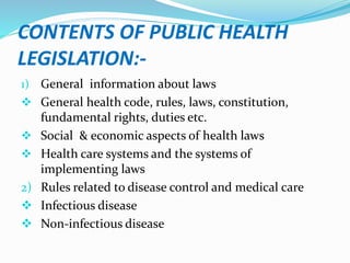 Public health laws | PPTX