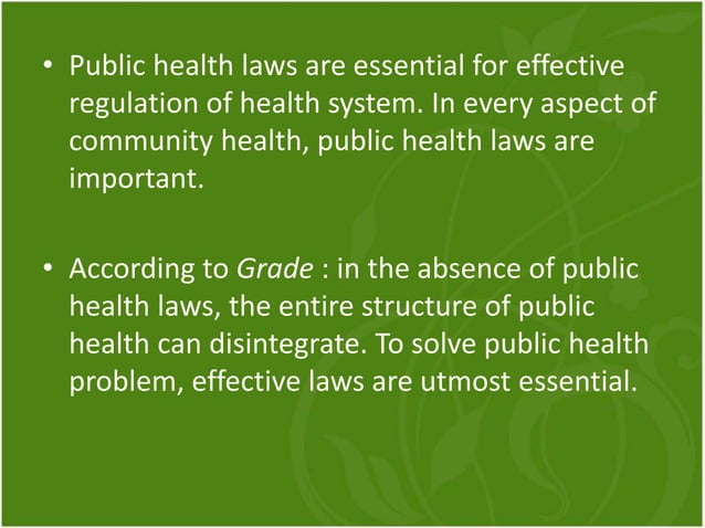 Public health laws | PPT