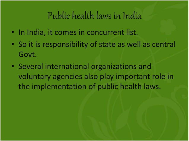 Public health laws | PPT