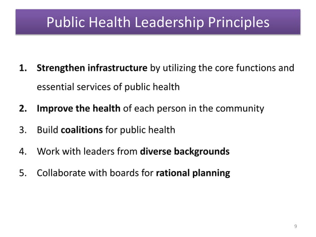 Public Health Leadership | PPTX | Executive Leadership & Management ...