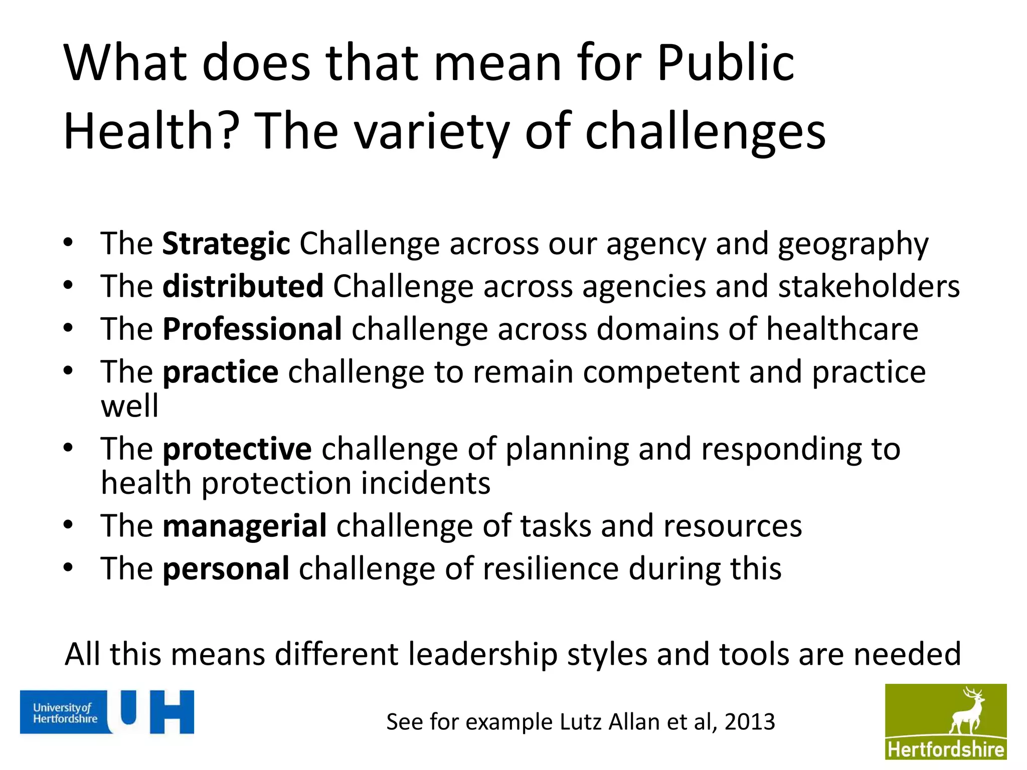 Leadership in public health | PPTX