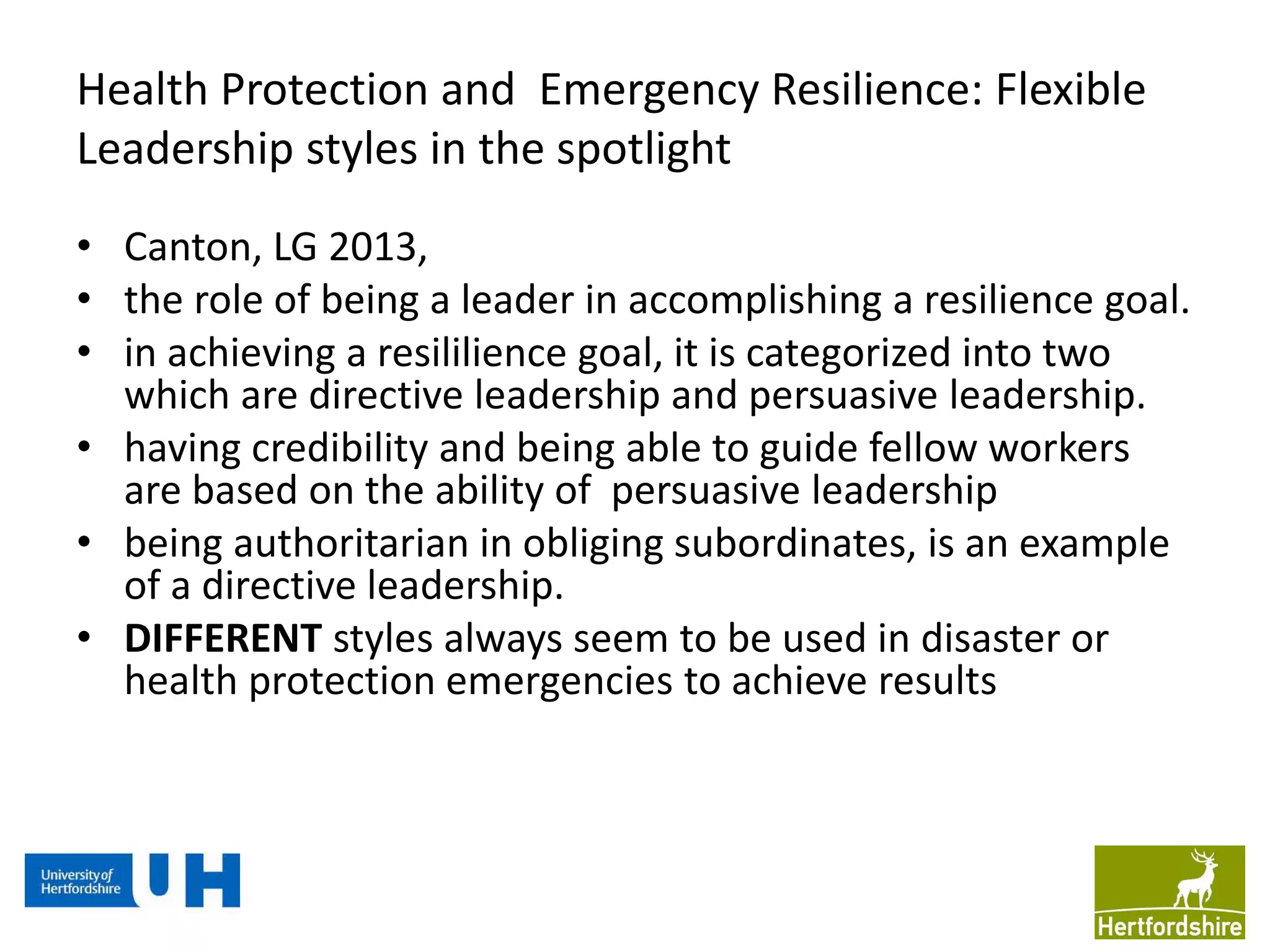 Leadership in public health | PPTX