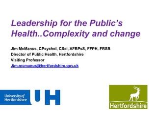 Leadership in public health | PPTX