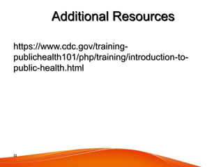 Public Health Lecture 1: Introduction to Public Health | PPT