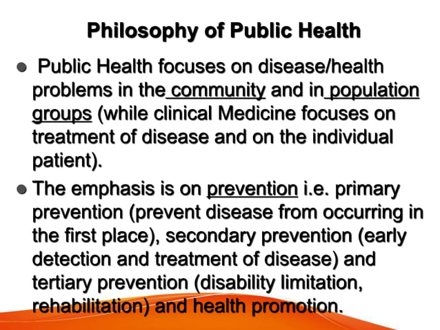 Public Health Lecture 1: Introduction to Public Health | PPT