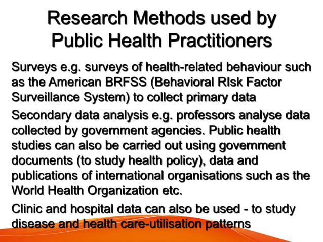 Public Health Lecture 1: Introduction to Public Health | PPT