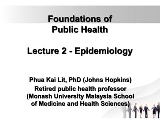 Public Health Lecture 2: Introduction to Epidemiology | PPT