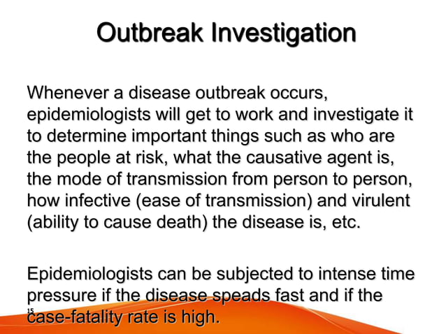 Public Health Lecture 2: Introduction to Epidemiology | PPT