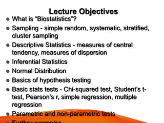 Public Health Lecture 3 Introduction to Biostatistics | PPT