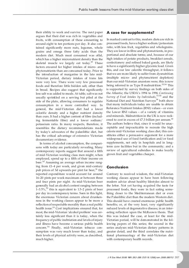 An unsuitable and degraded diet? Part one: public health lessons from…