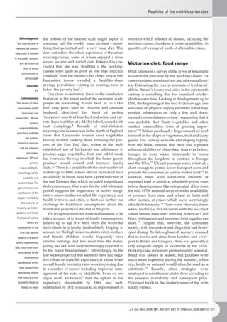 An unsuitable and degraded diet? Part two: realities of the mid-Victorian diet | PDF