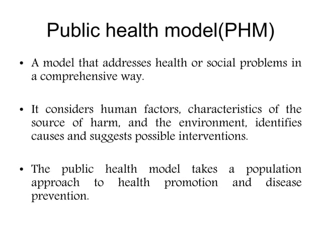 Public health model | PPTX