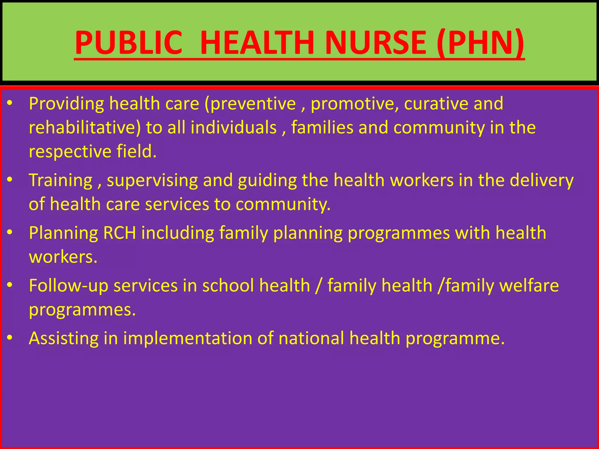 Public health nurse (phn) | PPTX