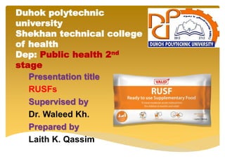 Ready to use supplementary food | PPT