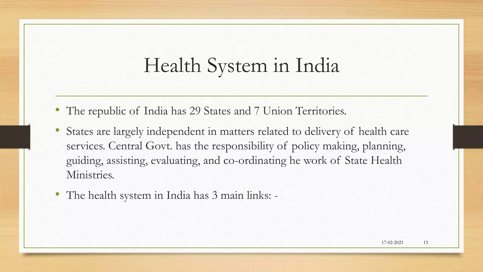 Public health planning in India | PPTX