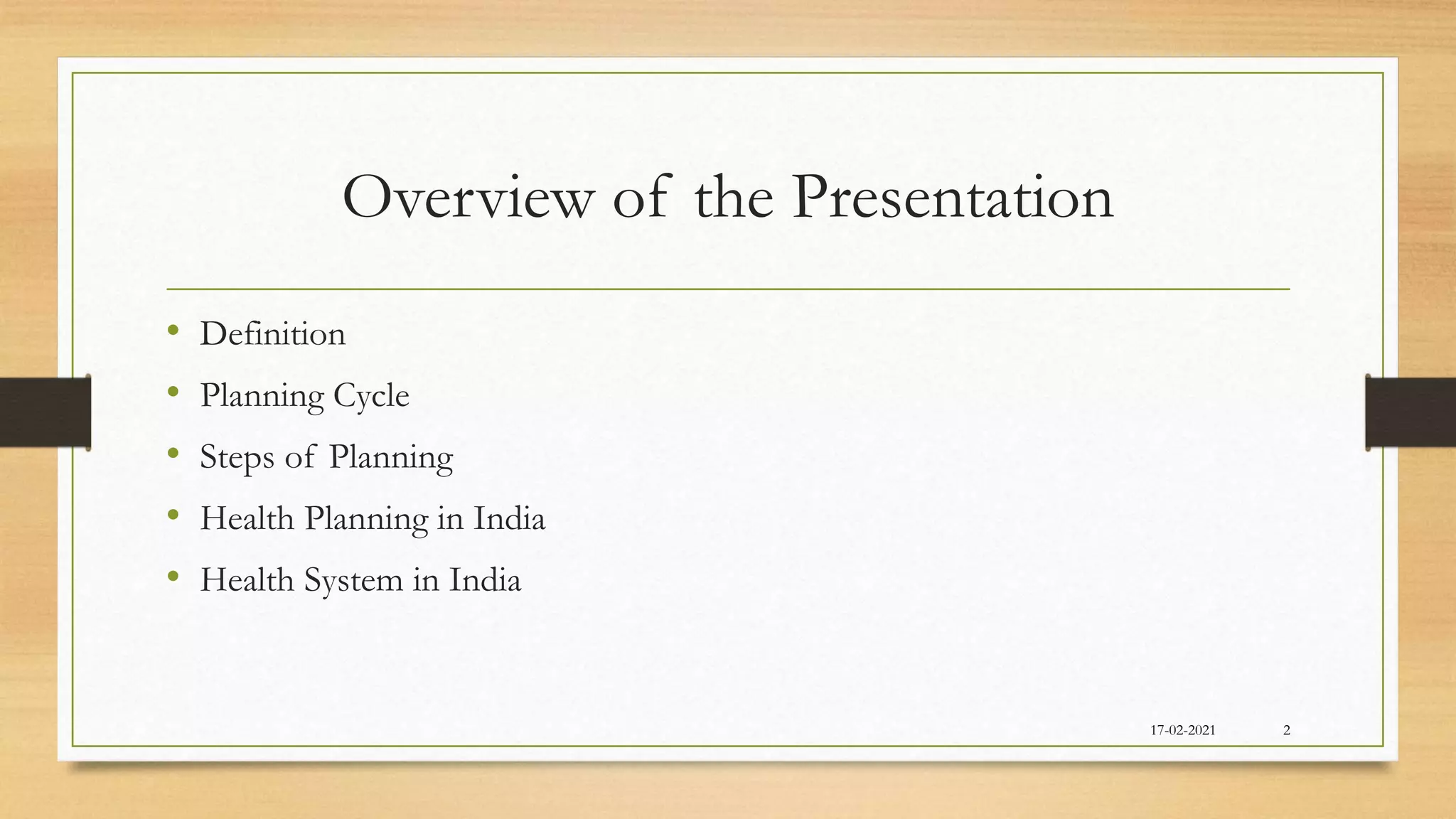 Public health planning in India | PPTX