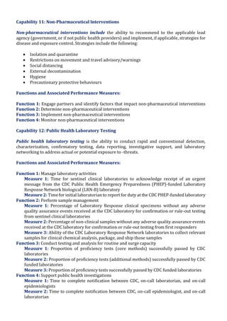 Public Health Preparedness Planning for Strengthening Capabilities ...