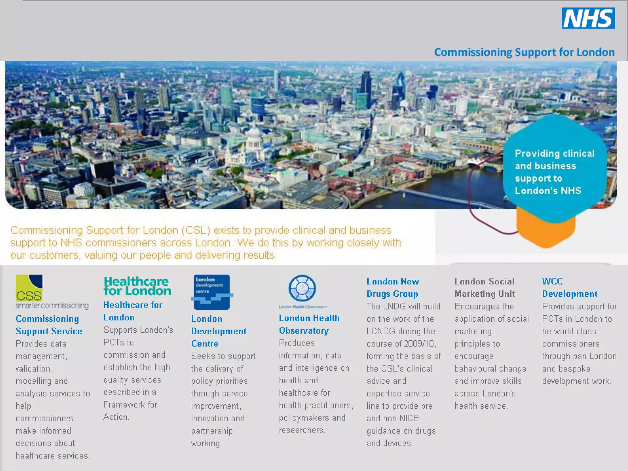 Commissioning support for London | PPT