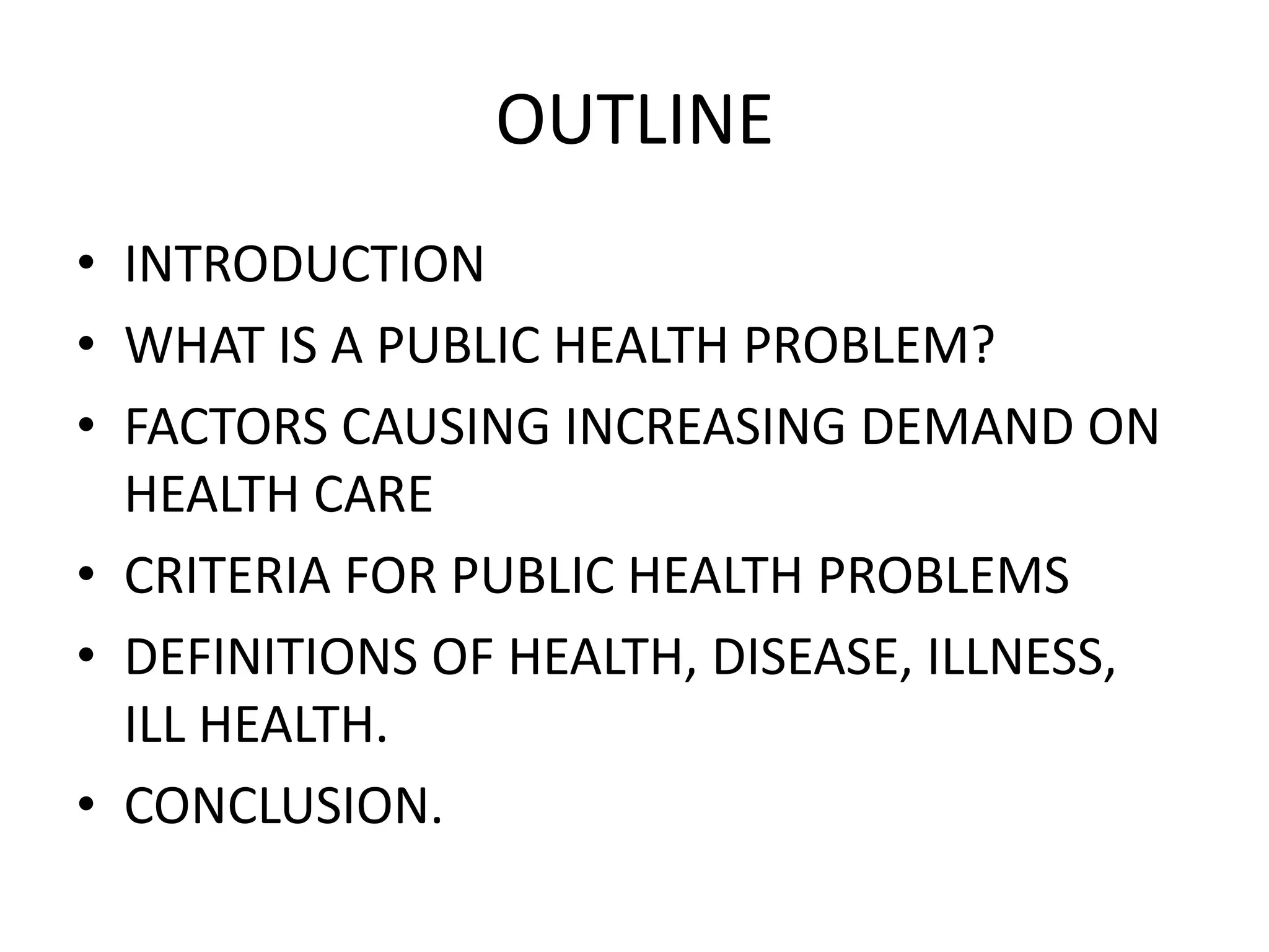 Public health problem | PPTX