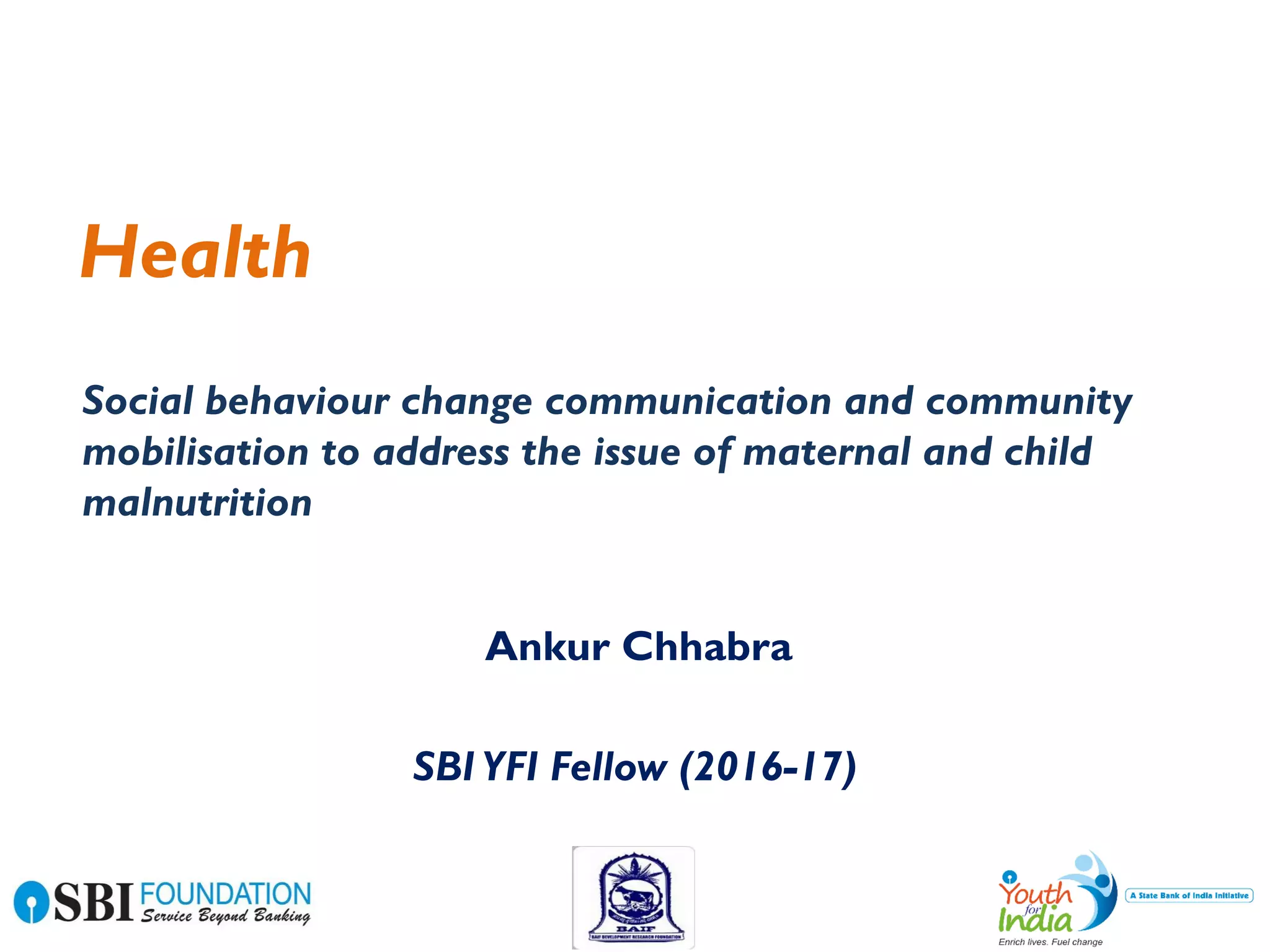 Public Health Promotion - Maternal and Child Malnutrition | PPT