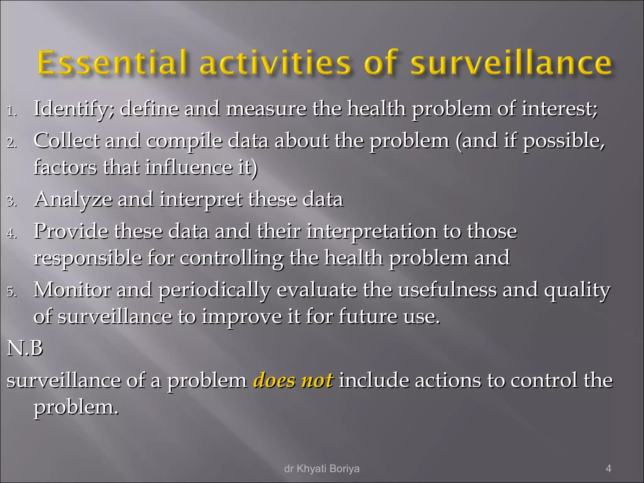 Public health surveillance | PPT