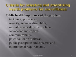 Public health surveillance | PPT