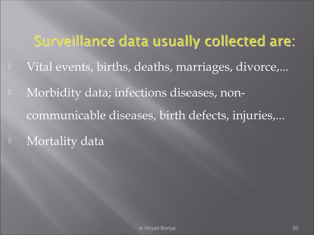 Public health surveillance | PPT