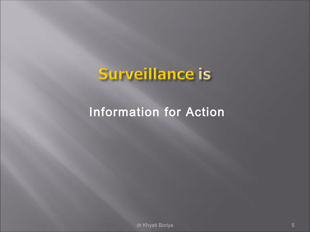 Public health surveillance | PPT