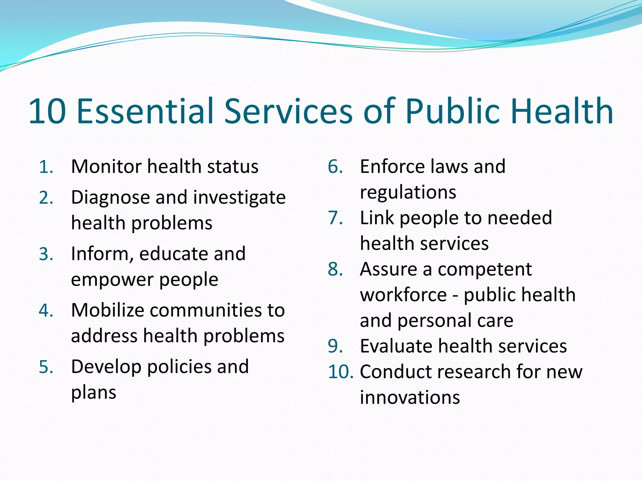 Defining The Public Health System 2 2 2010 | PPTX