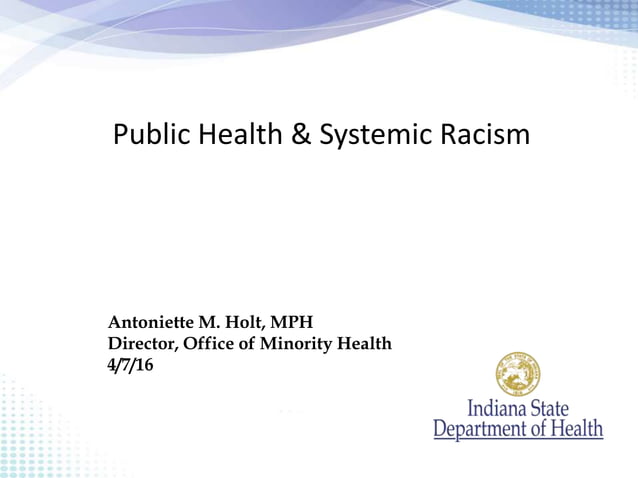 Public health week conference racism and healthcare | PPTX