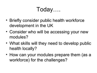 Public health workforce development | PPT