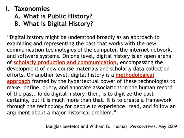 Public History / Digital History | PPT