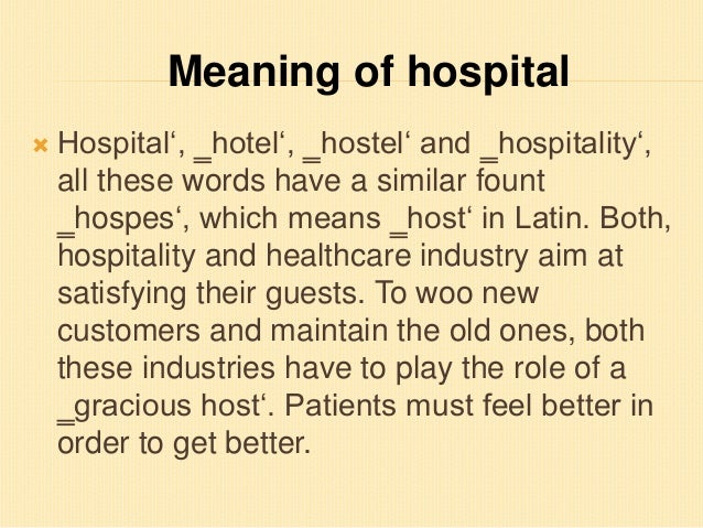 Hospitalization Meaning