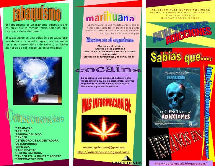Triptico de Adicciones Triptico de Adicciones