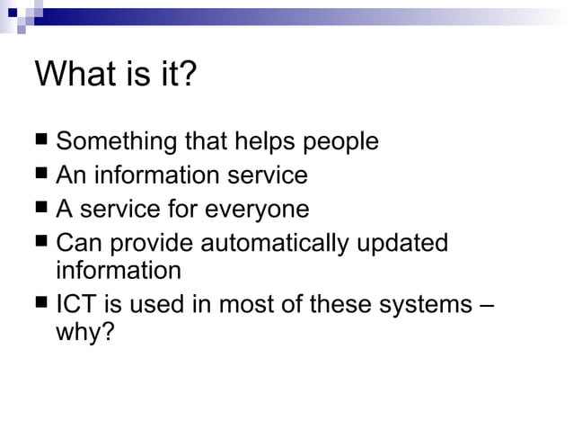 Public Information Systems | PPT