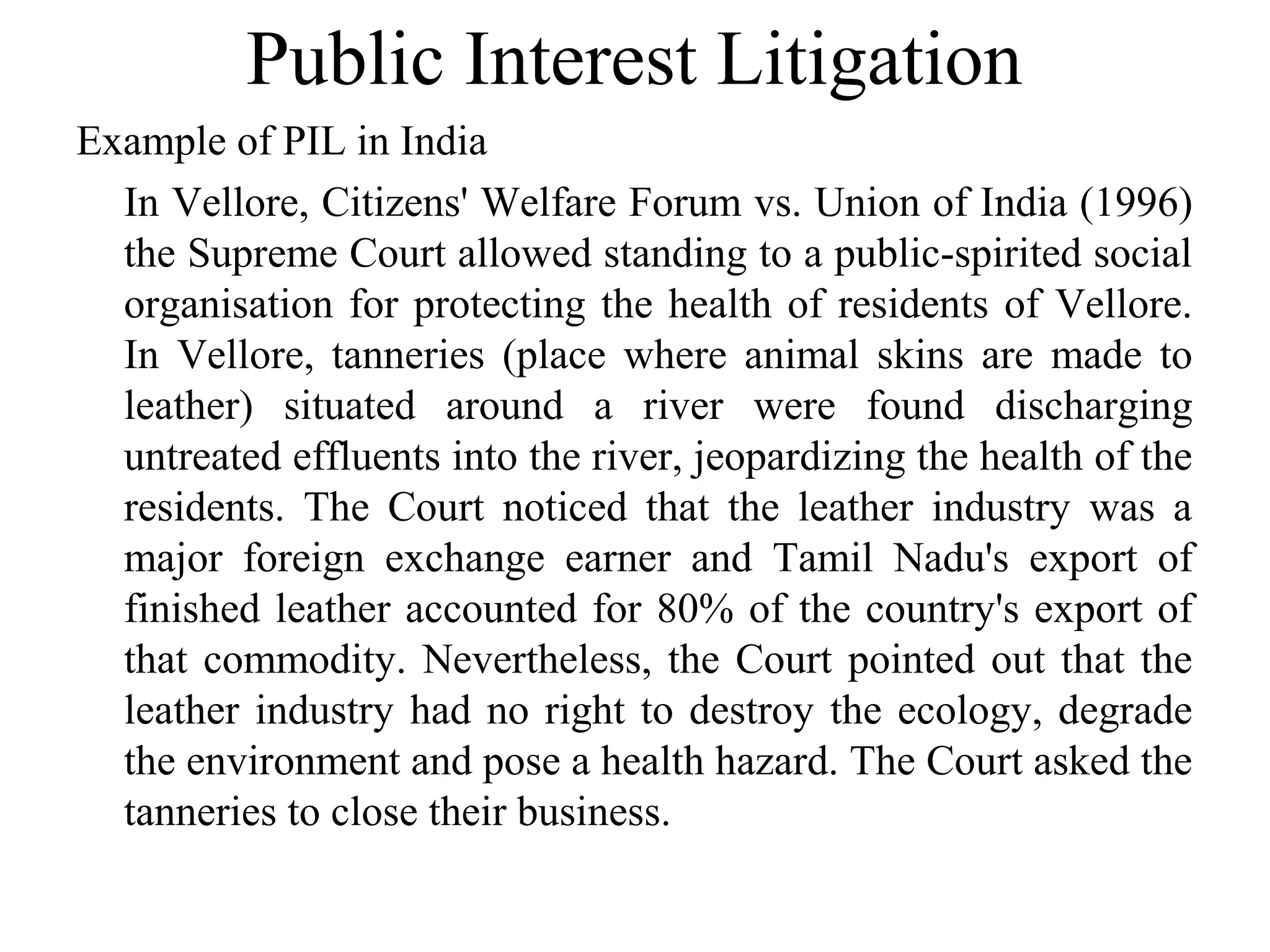 Public interest litigation | PPT