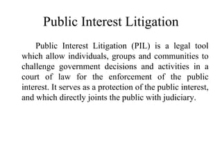 Public interest litigation | PPT