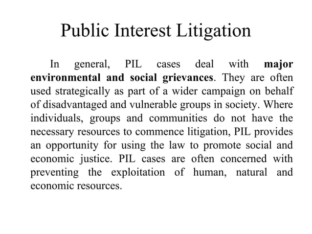 Public interest litigation | PPT