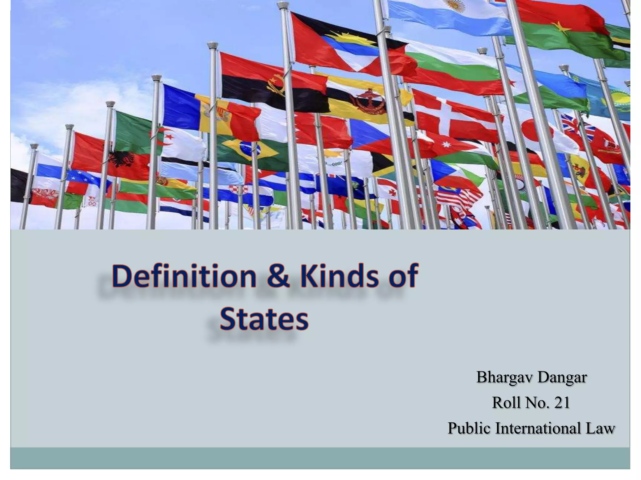 Definition & Kinds Of States | PPTX