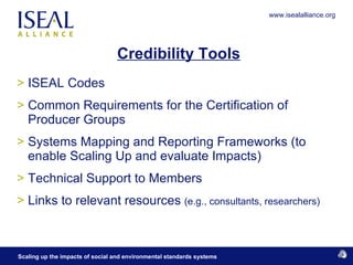 The ISEAL Alliance: An Introduction | PPT