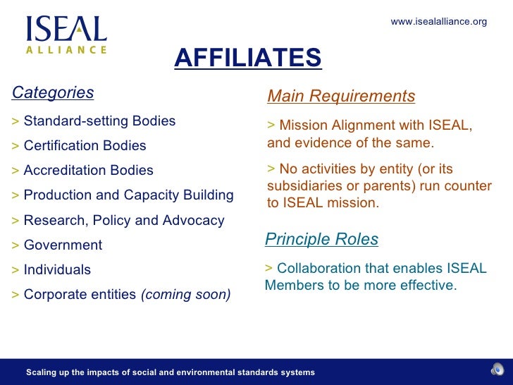 The ISEAL Alliance: An Introduction