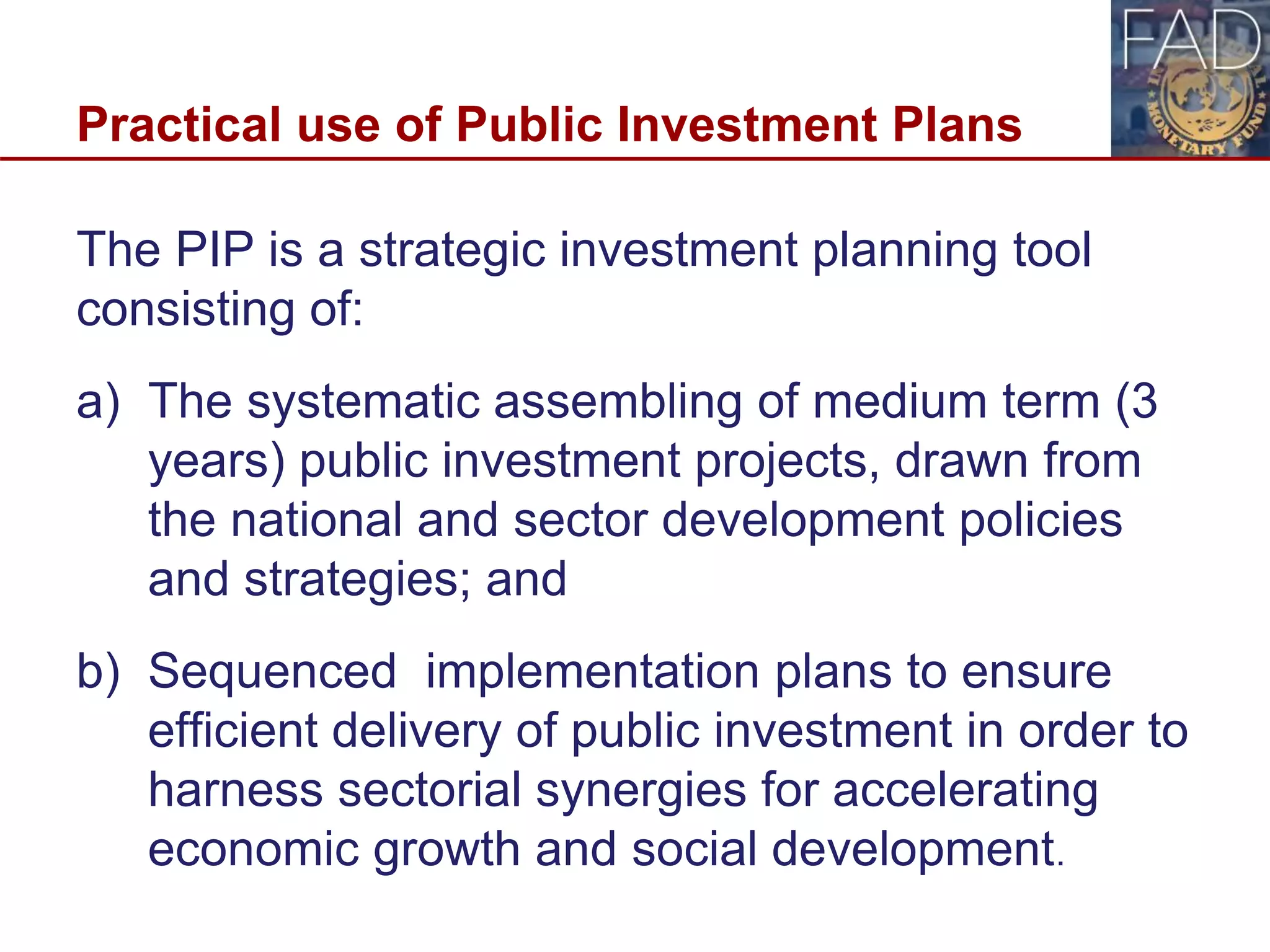 Public investment plan_management | PDF