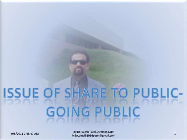 Public issue of shares | PPTX