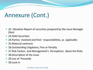 Public issue rules and book building process | PDF