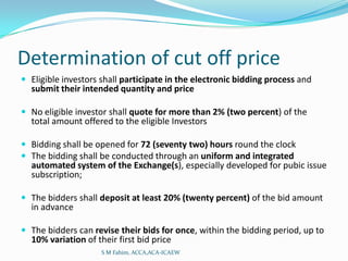 Public issue rules and book building process | PDF